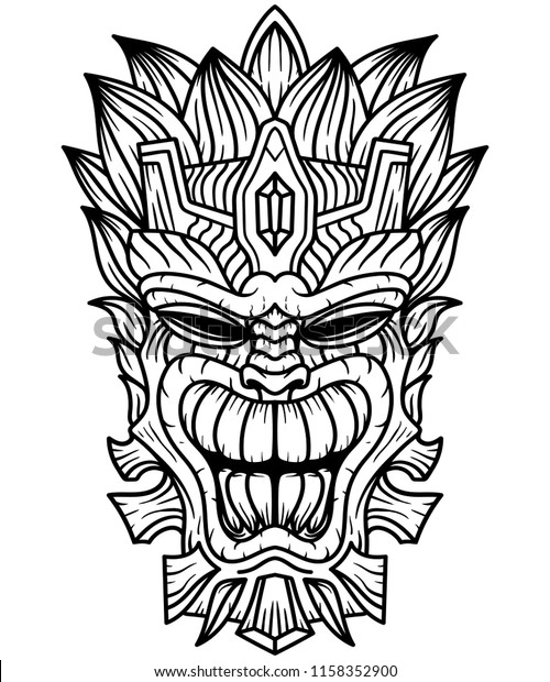 Máscara Maya, máscara vectorial de barra: vector de stock (libre de ...