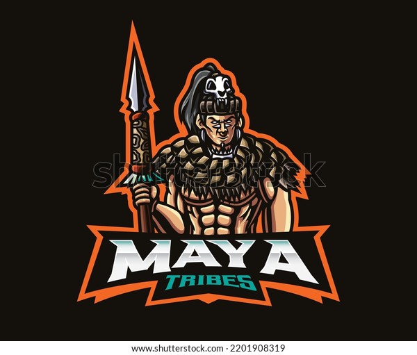 Maya Tribe Mascot Logo Design Maya Stock Vector (Royalty Free ...