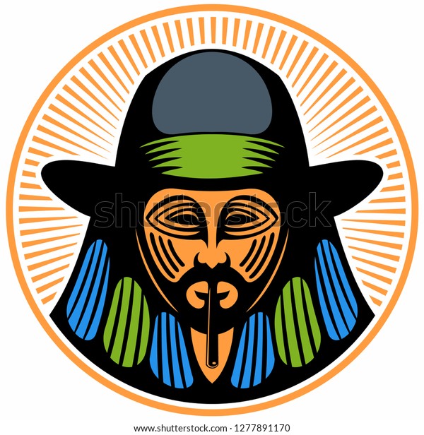 Mayan God Maximon Vector Logo Concept Stock Vector (Royalty Free ...