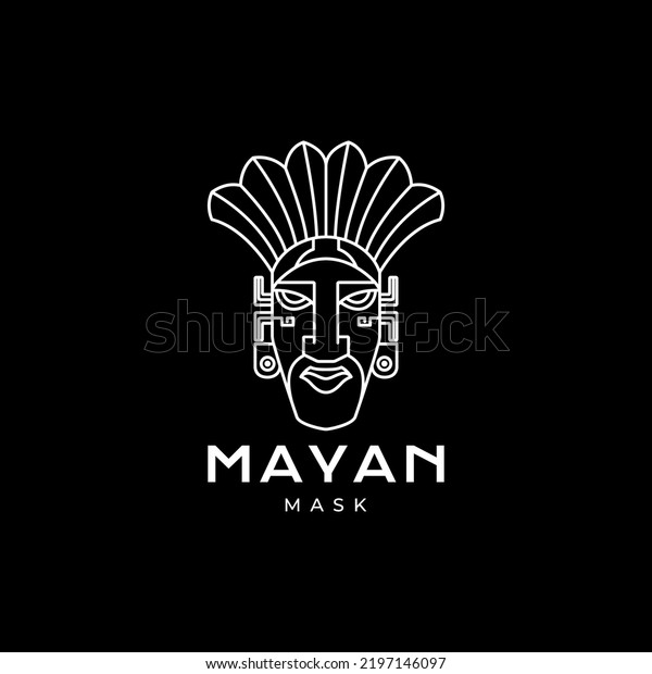 Mayan Mask Logo Design Vector Stock Vector (Royalty Free) 2197146097 ...