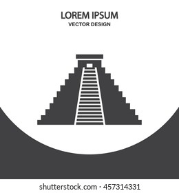 Mayan Temple Icon On Background Stock Vector (Royalty Free) 457314331 ...