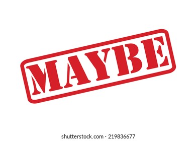 Maybe Red Rubber Stamp Text Vector Stock Vector (Royalty Free ...