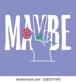 Maybevector Illustrationdecorative Font Image Hand Holding Stock Vector ...