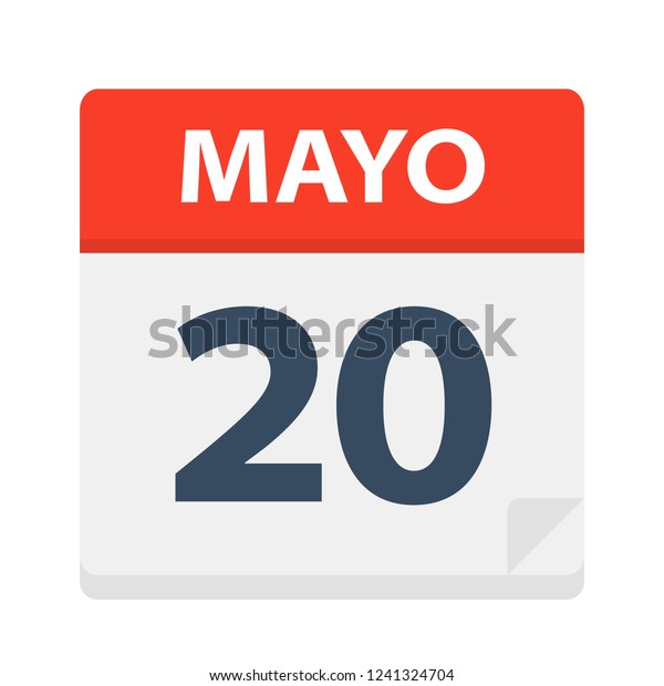 Mayo 20 Calendar Icon May 20 Stock Vector (Royalty Free) 1241324704 ...