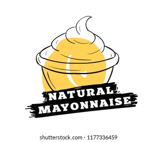 Mayonnaise Typography Logo Design Usable Sauce Stock Vector (Royalty ...