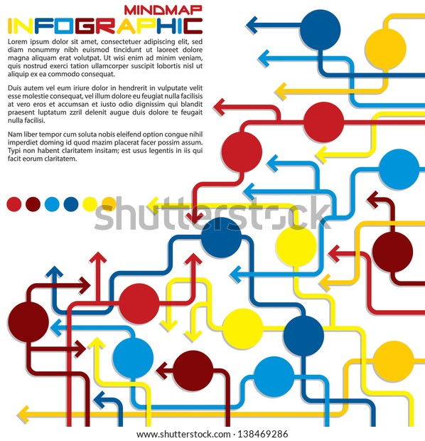 Maze Arrows Info Graphicmindmapflowchart Vector Format Stock Vector ...