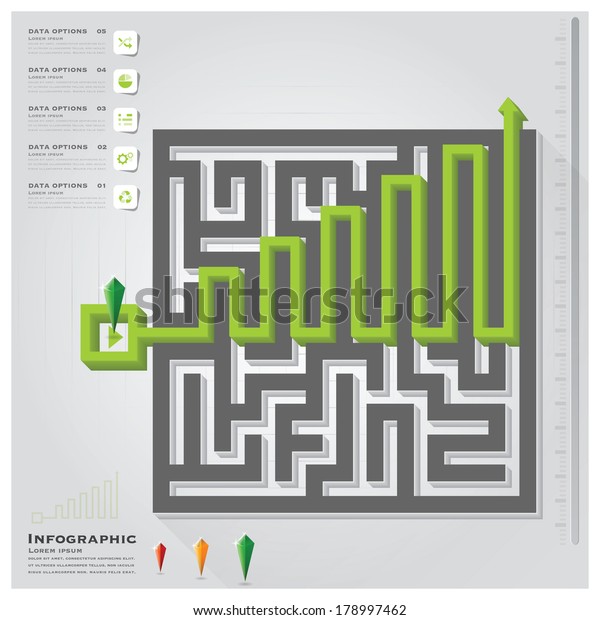 Maze Business Infographic Background Design Template Stock Vector ...