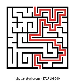 Maze Education Logic Game Labyrinth Kids Stock Vector (Royalty Free ...
