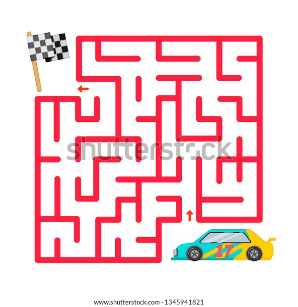 Maze Game Children Help Car Get: เวกเตอร์สต็อก (ปลอดค่าลิขสิทธิ์ ...