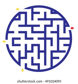 Maze Game Kids Geometric Shape Visual Stock Vector (Royalty Free ...