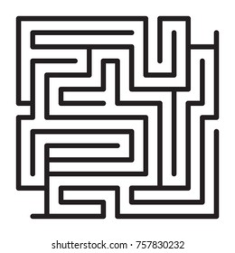 Maze Game Scheme Square Labyrinth Sample Stock Vector (Royalty Free ...