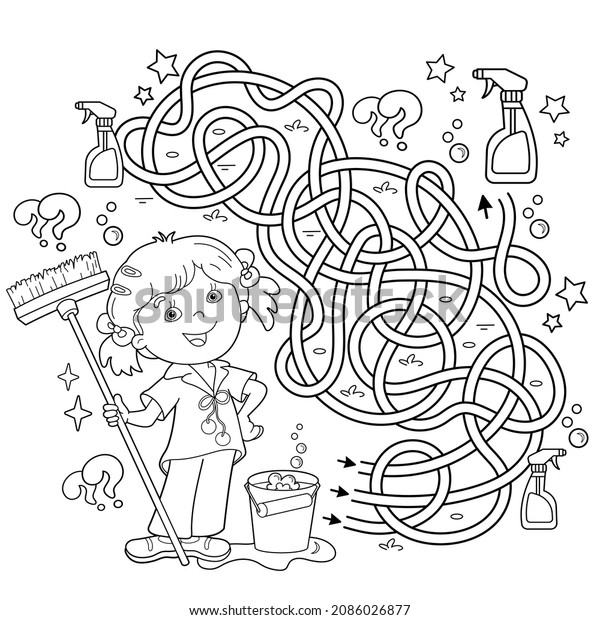 Maze Labyrinth Game Puzzle Tangled Road Stock Vector (Royalty Free ...