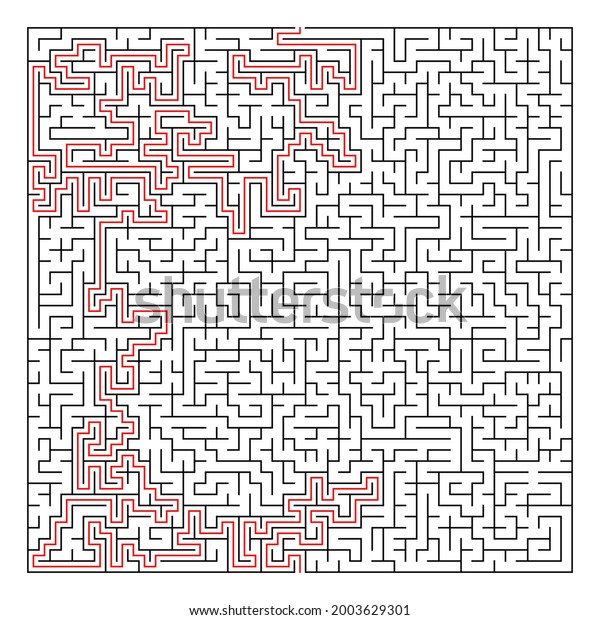 Maze Labyrinth Puzzle Game Riddle Brainteaser Stock Vector (Royalty ...