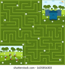 Bright Maze Game Pal Children On Stock Illustration 1775647109
