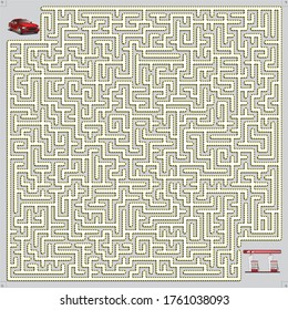 Maze Runner Game Illustration Print On Stock Vector (Royalty Free ...