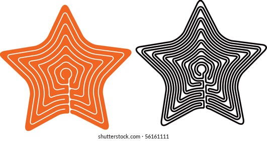 Maze Stars Stock Vector (Royalty Free) 56161111 | Shutterstock