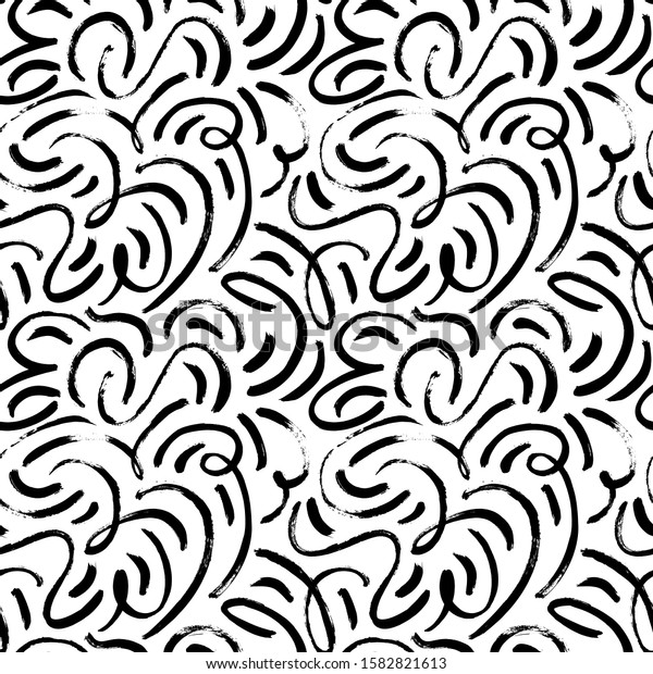 Maze Swirled Curved Lines Vector Seamless Stock Vector (Royalty Free ...