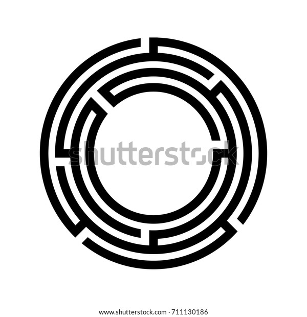 Maze Symbol Isolated White Background Stock Vector (Royalty Free ...
