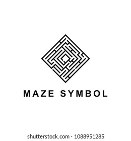 Maze Vector Symbol Stock Vector (Royalty Free) 1088951285 | Shutterstock