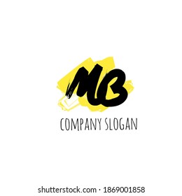 Mb Handwritten Logo Identity Stock Vector (Royalty Free) 1869001858 ...