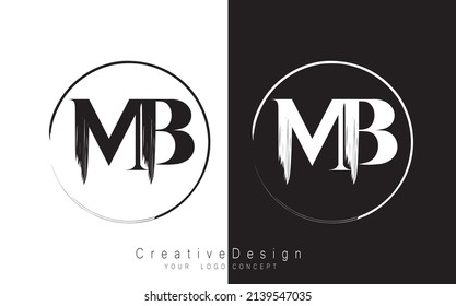 Mb Letter Logo Design Template Vector Stock Vector (Royalty Free ...