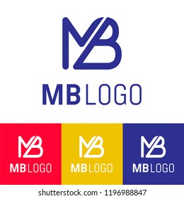 Mb Logo M B Letter Symbol Stock Vector (Royalty Free) 1196988847 ...