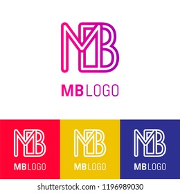 Mb Logo M B Letter Symbol Stock Vector (Royalty Free) 1196989030