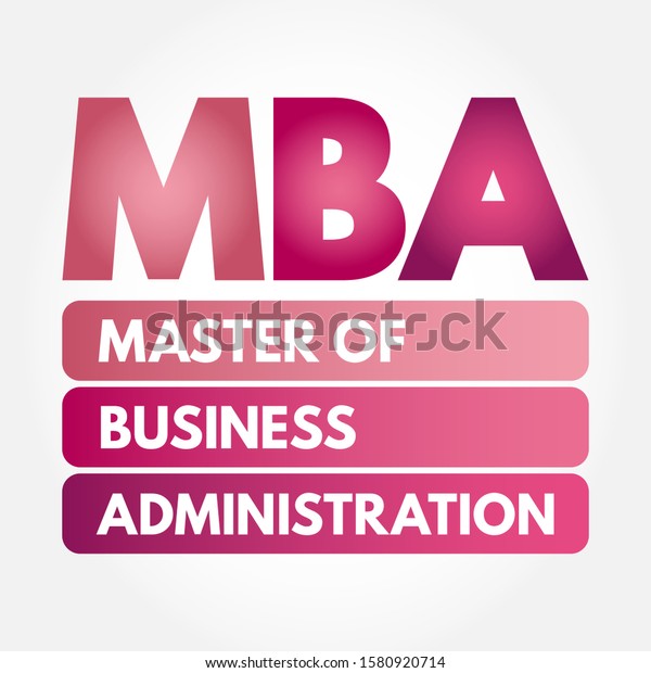 Mba Master Business Administration Acronym Business Stock Vector ...