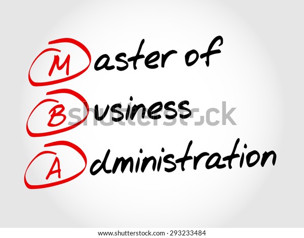 Mba Master Business Administration Acronym Business Stock Vector ...