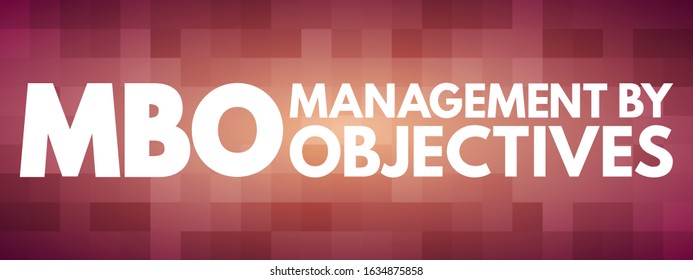 Mbo Management By Objectives Acronym Business Stock Vector (Royalty ...