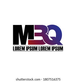 Mbq Letter Monogram Logo Design Vector Stock Vector (Royalty Free ...