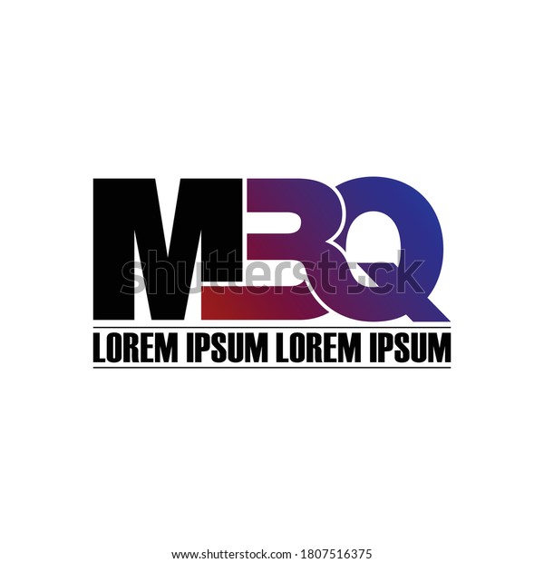 Mbq Letter Monogram Logo Design Vector Stock Vector (Royalty Free ...