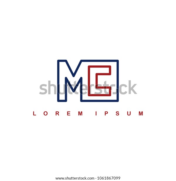 Mc Alphabet Letter Art Theme Logo Stock Vector (Royalty Free ...