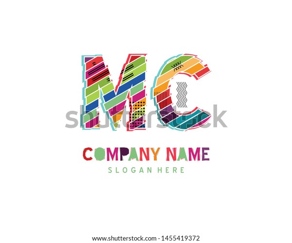 Mc Full Color Initial Logo Vector Stock Vector (Royalty Free ...