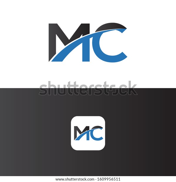 Mc Logo Letter Design Template Element Stock Vector (Royalty Free ...