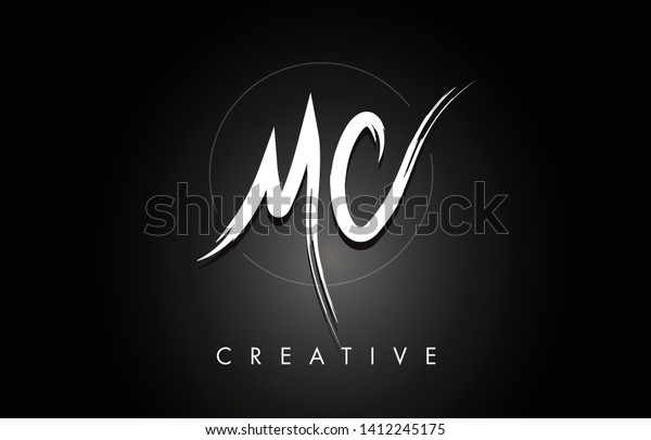 Mc M C Brushed Vector Letter Stock Vector (Royalty Free) 1412245175 ...