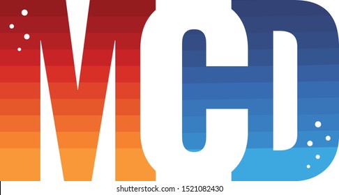 Mcd Colorful Initial Letter Sign Logo Stock Vector (Royalty Free ...