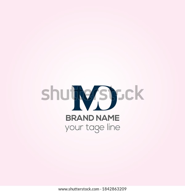Md Business Vector Logo Design Md Stock Vector (Royalty Free ...