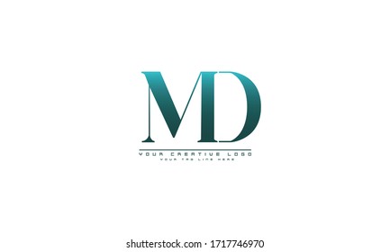 Md Dm Abstract Vector Logo Monogram Stock Vector (Royalty Free ...