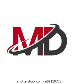 Md Initial Logo Company Name Colored Stock Vector (Royalty Free ...