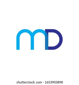 Md Letter Logo Design Vector Stock Vector (Royalty Free) 1653903898 ...