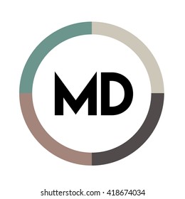 Md Letters Four Colors Abstract Background Stock Vector (Royalty Free ...