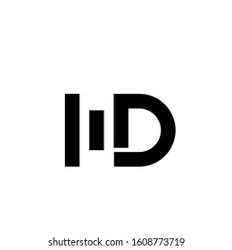 Md Logo Design Simple Modern Template Stock Vector (Royalty Free ...