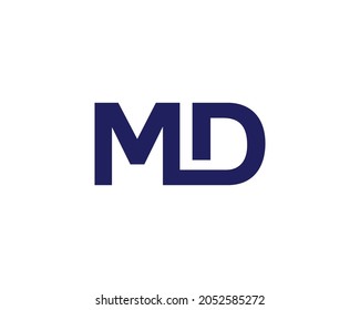 Md Logo Design Vector Template Stock Vector (Royalty Free) 2052585272 ...