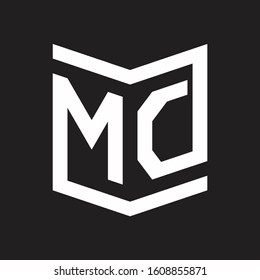 Md Logo Emblem Monogram Shield Style Stock Vector (Royalty Free ...