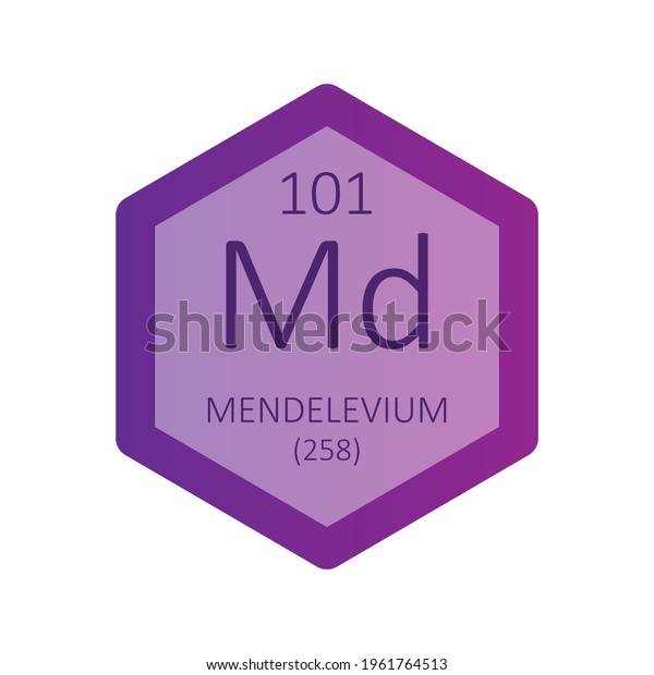 Md Mendelevium Actinoid Chemical Element Periodic Stock Vector (Royalty ...
