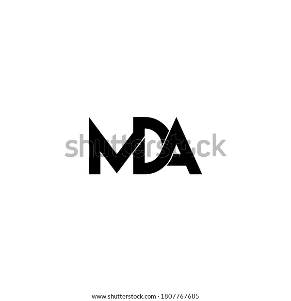 diseño original de logotipo de monograma de letra mda