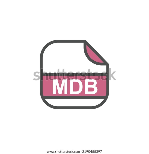 Mdb Format Extension Icon Database Programming Stock Vector Royalty Free 2190455397 Shutterstock