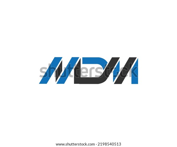 Mdm Alphabet Letters Initials Monogram Logo Stock Vector (Royalty Free ...