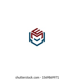 Me Initial Hexagon Logo Templet Modern Stock Vector (Royalty Free ...